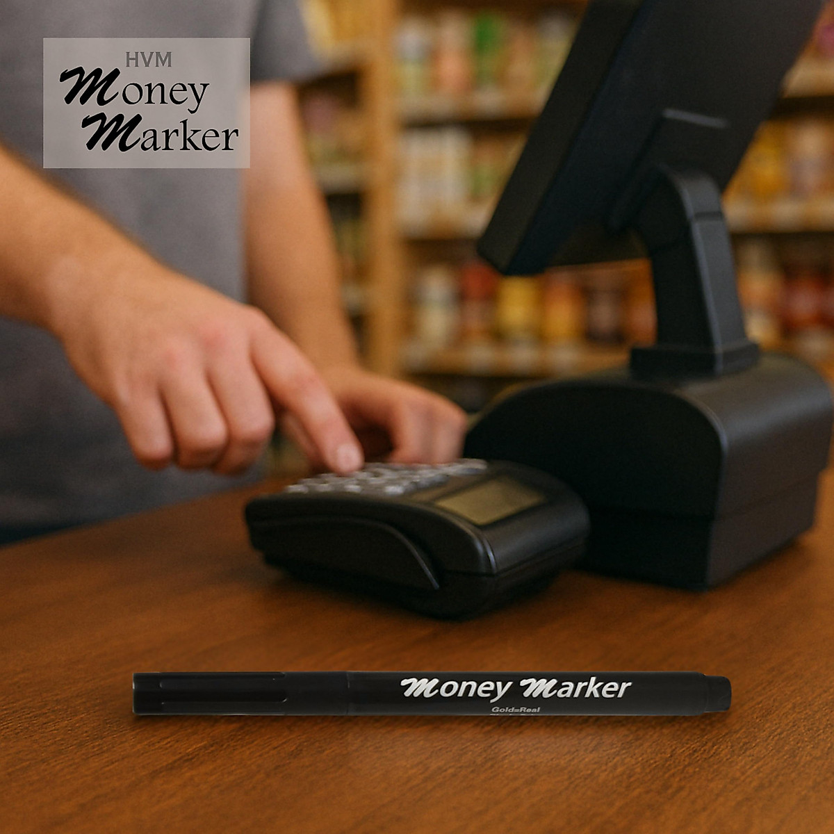 Money Marker (5 Counterfeit Pens) - Counterfeit Bill Detector Pen with Upgraded Chisel Tip - Detect Fake Counterfit Bills, Universal False Currency Pen Detector Pack