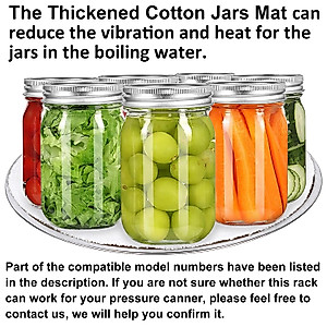 Jolaxy 2-Pack 11" Pressure Canner Rack + Cotton Jars Mat, 304 Stainless Steel Cooking Rack, 11 inch Canning Rack Replacement for Presto All-American and More Pressure Canner