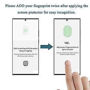 LYWHL [2+2] for Galaxy S22 Ultra Support Fingerprint ID Screen Protector Privacy Case Friendly 9H Hardness Tempered Glass Black Film + Camera Lens Protector for Samsung Galaxy S22 Ultra 6.8”