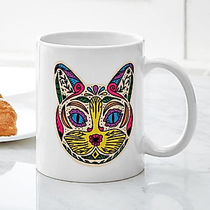 CafePress Multicolored Cat Ceramic Coffee Mug, Tea Cup 11 oz