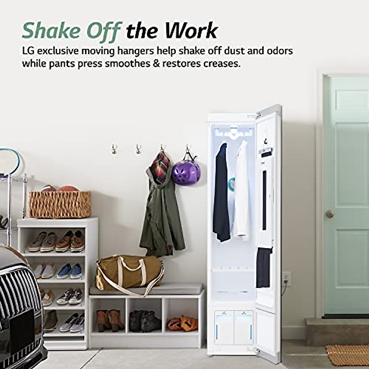 LG Styler Steam Closet | Clothes Steamer for Garments and Household Item Care | Sanitize, Deodorize, Freshen & Dry with Steam Technology & Moving Hangers| Easy Install | Wi-Fi enabled| Espresso