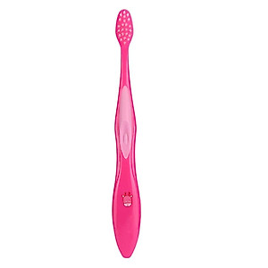 Professional Children Toothbrush, Extra Soft Hair Anti-Slip Kids Toothbrush for 8-12 Years Old Child(Rose Red)