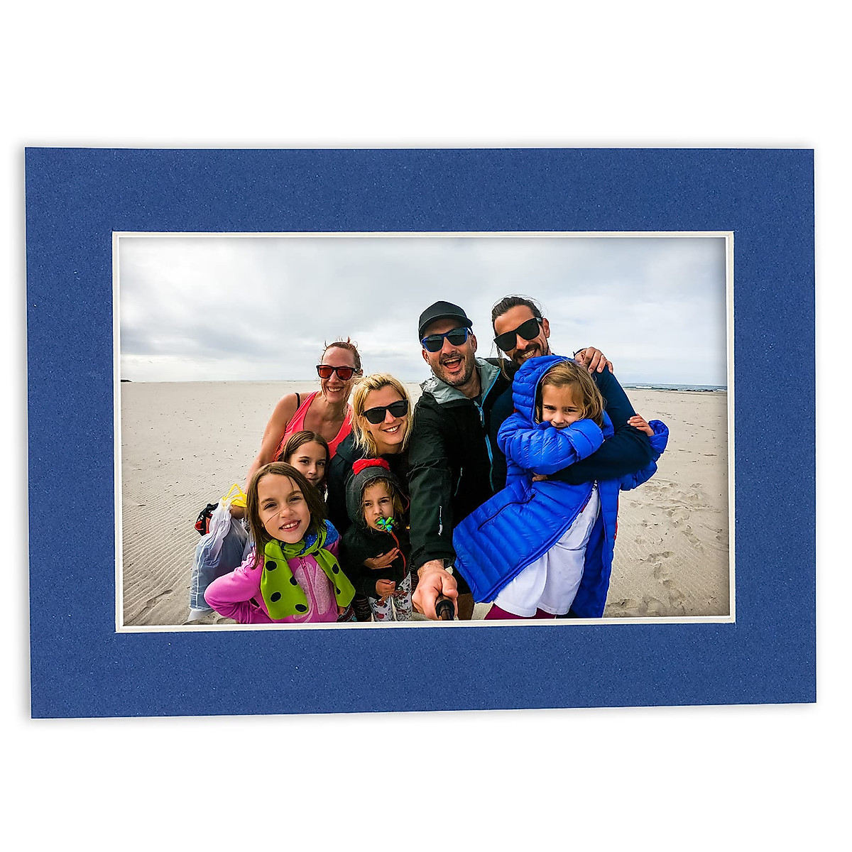 14x18 Mat Bevel Cut for 12x16 Photos - Acid Free Bottle Blue Precut Matboard - For Pictures, Photos, Framing - 4-ply Thickness