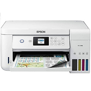 Epson EcoTank ET 2760 Wireless Color Inkjet Cartridge-Free All-in-One Supertank Printer, Mobile Print, Copy Scan, Auto 2-Sided Printing, Voice Activated, with Bonus Black Ink