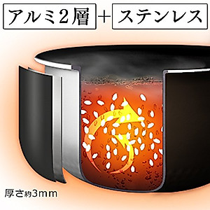 IRIS OHYAMA"Meigara Daki" (Brand Rice Cooker) IH Rice Cooker 3Go (0.54L) RC-IB30-B (Black)【Japan Domestic genuine products】