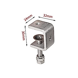 10Pcs Stainless Steel C Clamps Tiger Clamp Woodworking Clamp Heavy Duty C-Clamp Woodworking Welding U Clamps Wood Clamps with Stable Wide Jaw Openings