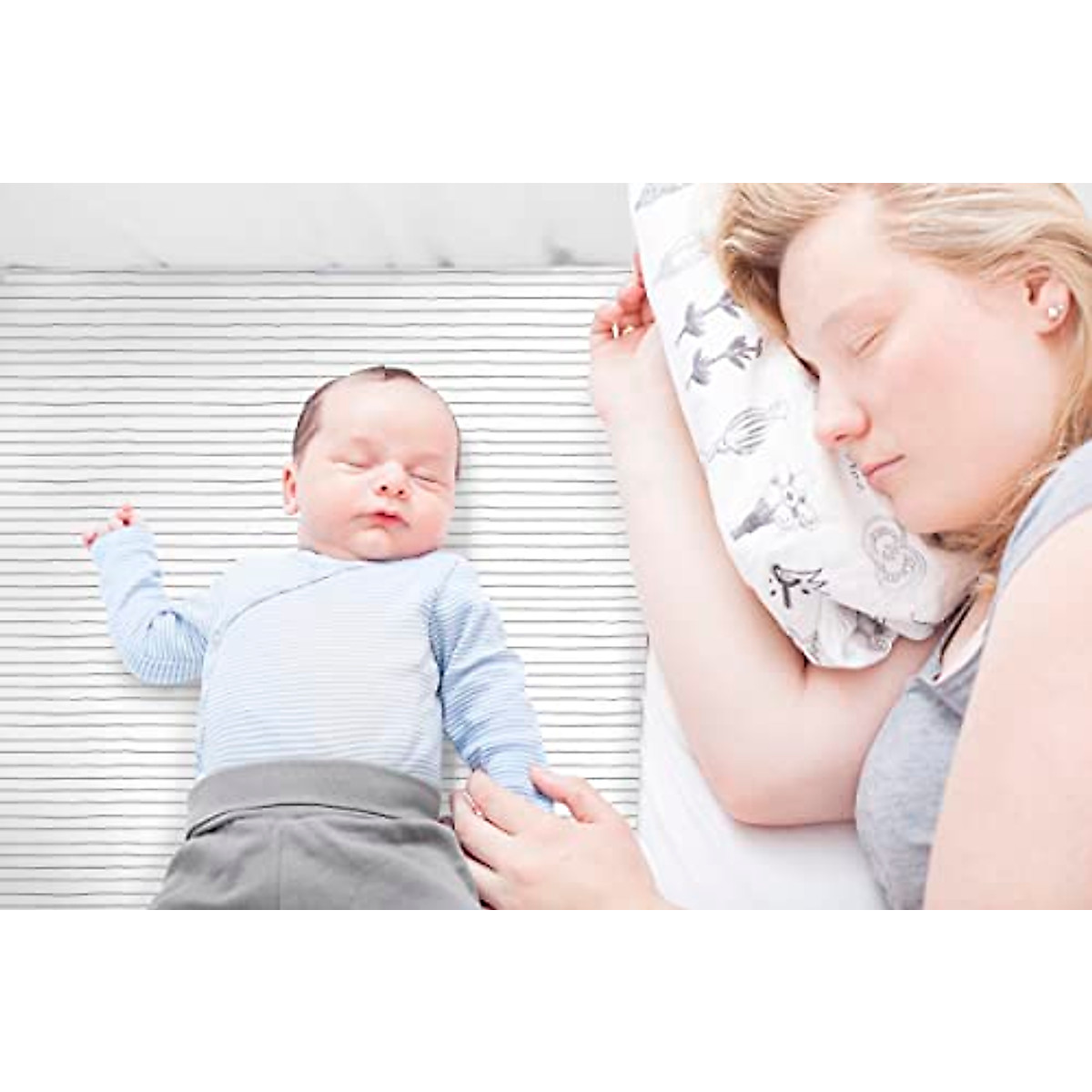 Cambria Baby 100% Organic Cotton 2 Pk of Bedside Sleeper Bassinet Fitted Sheets for Mika Micky, Baby Delight, Ronbei, KOOLA Baby, Cloud Baby, AMKE, Angelbliss, Maxi COSI, Arm's Reach, and More.