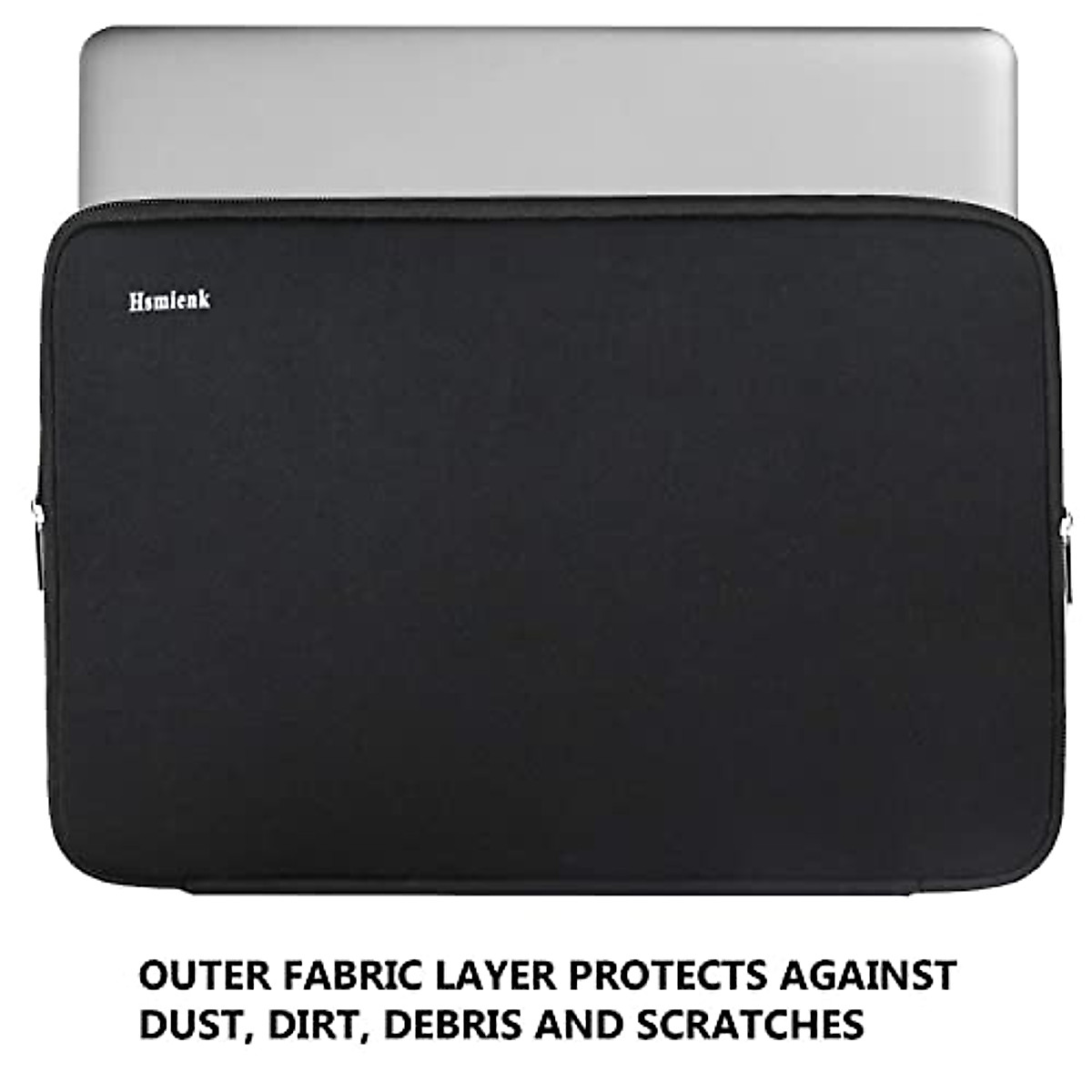 Laptop Sleeve 14 inch, Upgrade Durable Shockproof Protective Computer Cover Flip Case Briefcase Carrying Bag Compatible with 14"-15" HP, Lenovo, Asus, Acer, Notebook, Chromebook Computer, Black
