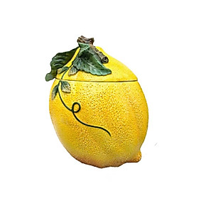 PEHOST 3-D Design Lemon 24 oz. Cookie Jar With Seal, 7.6"*6.6"*8.5" H, Multicolored