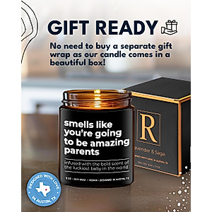 Amazing Parents Candle, Unique Gifts for New Parents for Mother's Day & Father's Day, New Parents Gifts for Couples, Gender Reveal Gifts for Parents to Be, Mom and Dad Gifts for New Parents