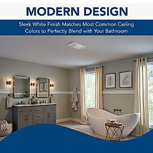 Broan-NuTone Non-Lit PowerHeat Bathroom Exhaust Fan and Heater, 80 CFM, 1.5 Sones, White