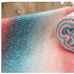 100g/Ball Gradient Rainbow Cake Yarn Hand-Woven Cotton Yarn Fancy Block Dyeing Wool Yarns for Knitting Crochet Sweater