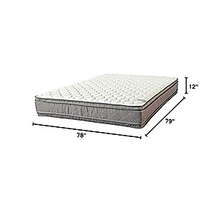 Nutan 12-Inch Double Sided Foam Encased Double Pillow Top Medium Plush with Exceptional Back Support innerspring Mattress,King Size