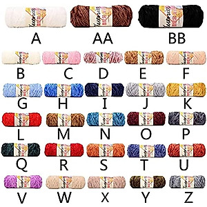 Brown Solid Color Hand Woven Thick Crochet Thread Chenille Velvet Yarn Soft Wrapping for Craft Scarves Sports Blankets 100g