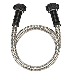 Yanwoo 304 Stainless Steel 3 Feet Short Garden Hose with Female to Female Connector, Water Hose, Metal Hose, Heavy Duty Outdoor Hose (3ft)