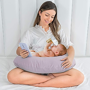 NiSleep Nursing Pillow with 2 Covers, Feeding Pillows for Breastfeeding, Baby Nursing Pillow, Machine Washable