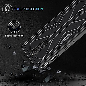 Cresee Case for Red Magic 8 Pro/Red Magic 8S Pro, Flexible TPU Cover Anti-Scratch Shockproof Phone Case for Nubia RedMagic 8 Pro/8S Pro, Black