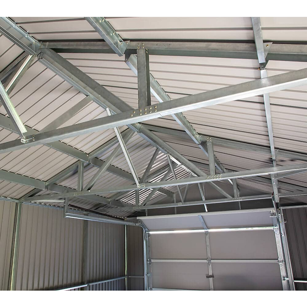 SOJAG GRC1215 Everest Wind & Snow Rated Steel Garage - 12 ft. x 15 ft. x 10 ft. Charcoal