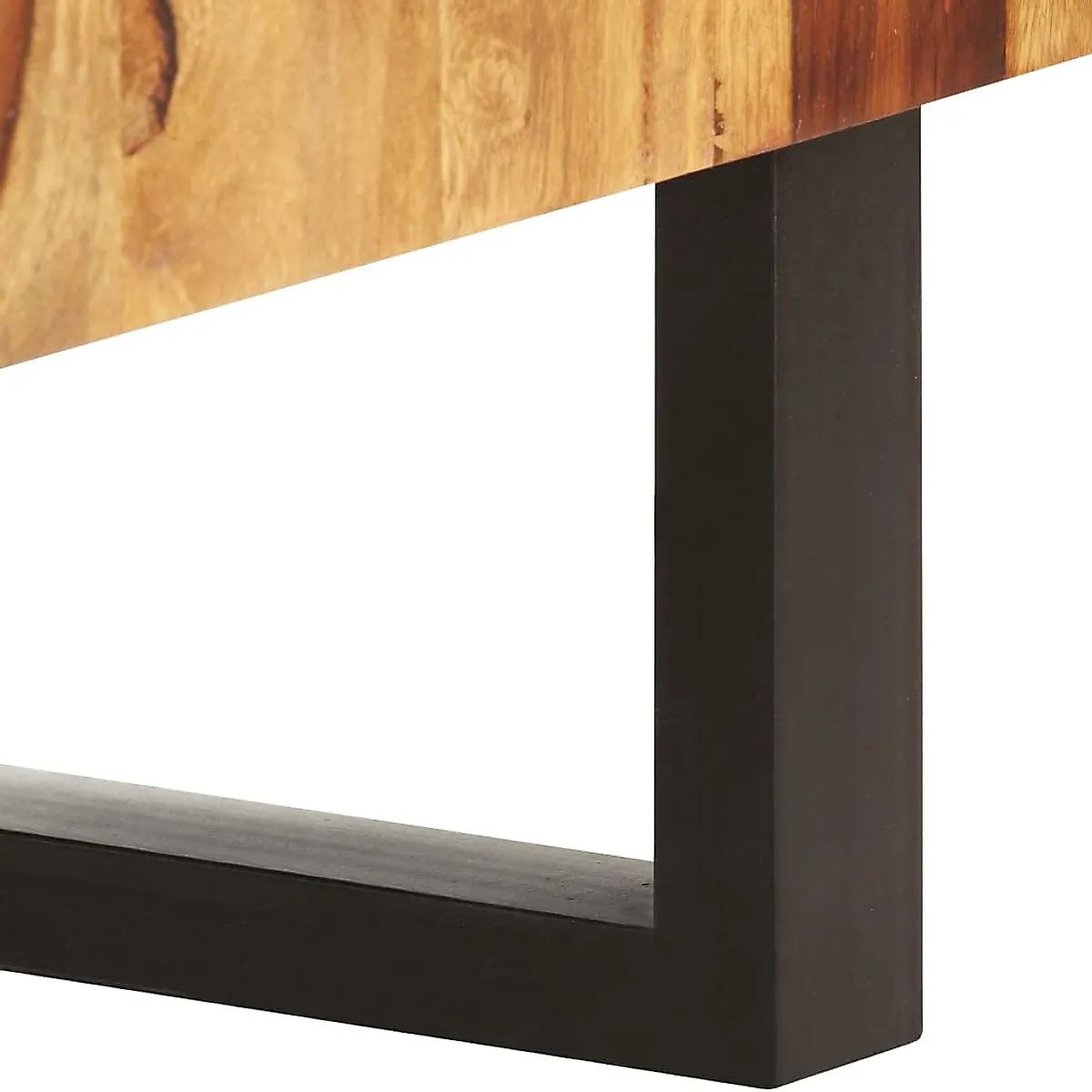 vidaXL TV Stand, TV Unit for Living Room Bedroom, Sideboard with Storage, TV Console Media Unit Cupboard, Industrial Style, Solid Wood Sheesham