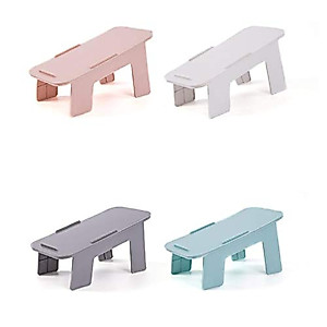 EXCEART White Shoe Cabinet 4pcs Shoe Slots Organizer Stackable Shoe Stacker Plastic Double Deck Shoe Rack Holder Boot Stand Dividers Space Saver for Closet Organization (Grey) Corner Shoe Rack