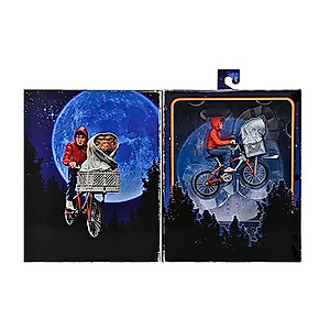NECA - E.T. The Extra-Terrestrial 40th Anniversary 7″ Scale Action Figure – Elliott & E.T. on Bicycle