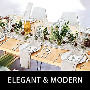 EWFEN 60-Piece Silverware Set, Heavy Duty Stainless Steel Flatware Set for 12, Food-Grade Tableware Cutlery Set, Utensil Sets for Home Restaurant, Mirror Finish, Dishwasher Safe