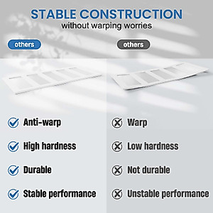 ALAMEDADT 34'' x 84'' Glass Barn Door and 6 Ft Hardware Kit Included, MDF White Barn Door Slab with Frosted Glass, PVC Surface, Combined with Handle and Floor Guide-Assembly Required, White