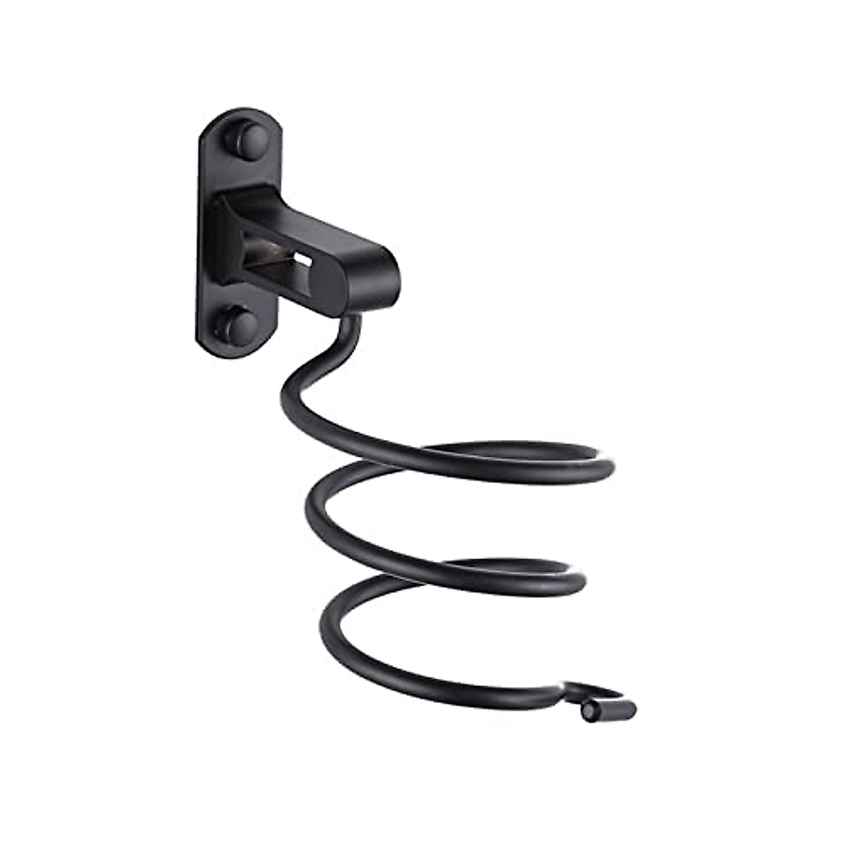 Wall-Mounted Hair Dryer Rack Space Aluminum Matt Black Bathroom Storage Bracket for Kitchen Or Bath Hanging Towel Rod Towel Hold