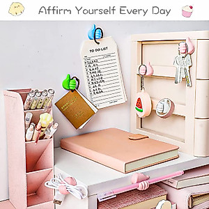 VYWmna 24Pcs Silicone Thumb Hooks, Multi-Function Creative Thumb Wall Hook for Cable Clip Key, Self-Adhesive Wall Decoration Hook Home Office Wall Storage