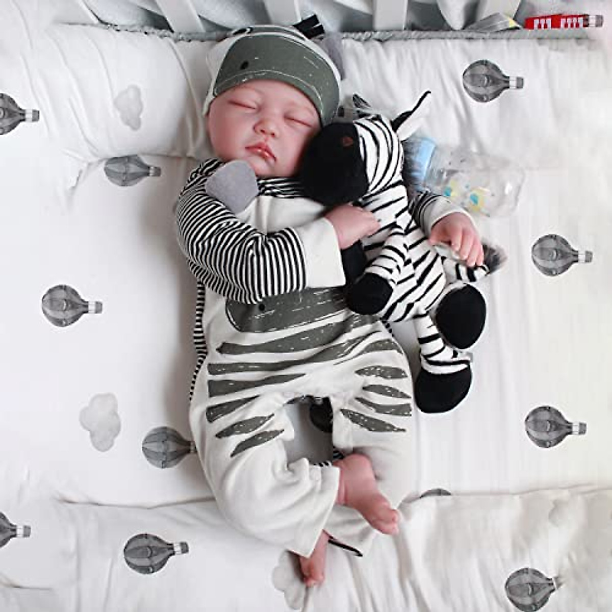 CHAREX Sleeping Reborn Baby Dolls, 22 Inch Lifelike Newborn Baby Boy Doll, Realistic Weighted Baby Toddler, for Kids Age 3+