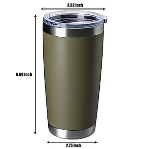 TDYDDYU 8 pack 20 OZ Double Wall Stainless Steel Vacuum Insulated Tumbler Coffee Travel Mug With Lid, Durable Powder Coated Insulated Coffee Cup for Cold & Hot Drinks (Combine colors, 8 pack)