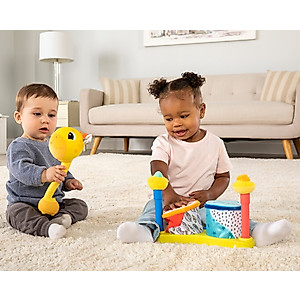 Lamaze Squeeze Beats First Drum Set - Baby Sensory Toy Includes Funny Animal Sounds - Colorful Baby Musical Toys for Early Childhood Development - Ages 12 Months and Up