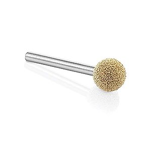 Kutzall Original Sphere Rotary Burr, 1⁄8" Shaft, Fine - Woodworking Attachment for Dremel, Foredom, DeWalt, Milwaukee Tools. Abrasive Tungsten Carbide Coating, 3⁄8" (9.5mm) Head Diameter, S-38-EG