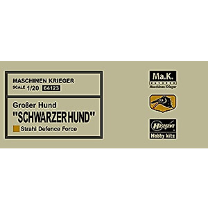 Hasegawa - 1:20 Space Type Humanoid Unmanned Interceptor Großer Hund Schwarzer Hund