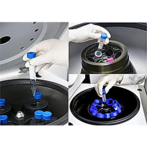 Ackers Conical Centrifuge Tubes 15mL, 100 Pcs Sterile Plastic Test Tubes with Screw Caps, Polypropylene Container with Graduated and Write-on Spot, Non-Pyrogenic, DN/RNase Free