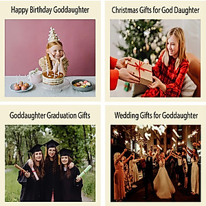 MALLAbyLAMMA To My Goddaughter Journal, Goddaughter Wallet Card, Goddaughter Keychain Gift Set, 140 Page Refillable Notebook, Suitable for Birthday, Graduation, Christmas