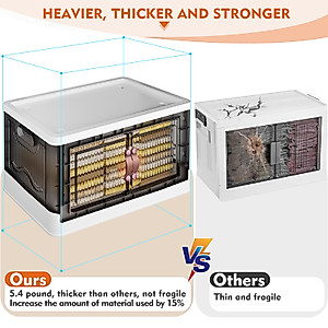 Vivihomety Storage Bins with Lids - 144QT Large Plastic Storage Bins Closet Organizers and Storage, Foldable Stackable Storage Containers for House Organizing Bedroom Dorm Room