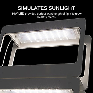 Indoor Herb Vegetable Plant Garden Kit, LED Grow Light Timer & Remote, Planter Grower Kitchen- Stocking Stuffer Unique Gift Holiday Christmas