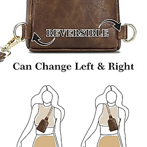 INICAT Travel Small Sling Bag Crossbody Bags Gifts for Women(Brown J)