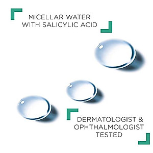 Vichy Pureté Thermale Mineral Micellar Cleansing Water, Makeup Remover & Facial Cleanser with Salicylic Acid for Combination to Oily Skin , 6.76 Fl. Oz