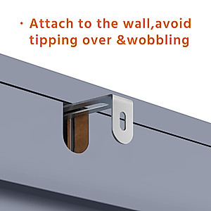 Yaheetech Over The Toilet Storage Cabinet, Free Standing Toilet Rack with Adjustable Shelves and Tempered Glass Doors for Bathroom Washroom, Grey