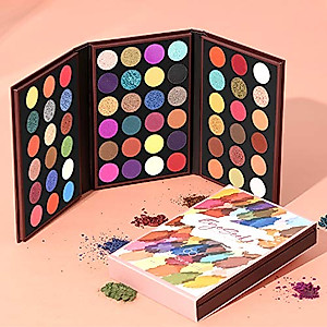 EYESEEK Eyeshadow Palette Glitter Pro 60 Colors Colorful Eye Shadow Makeup Palette High Pigmented Matte And Sparke Glitter Eyeshadow Pallet Easy To Blend Shimmer Eyeshadow Powder #Neon