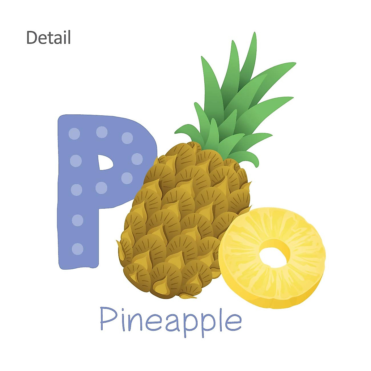 DECOWALL DS-8031 Fruit and Vegetable Alphabet Kids Wall Stickers Wall Decals Peel and Stick Removable Wall Stickers for Kids Nursery Bedroom Living Room (Small) décor