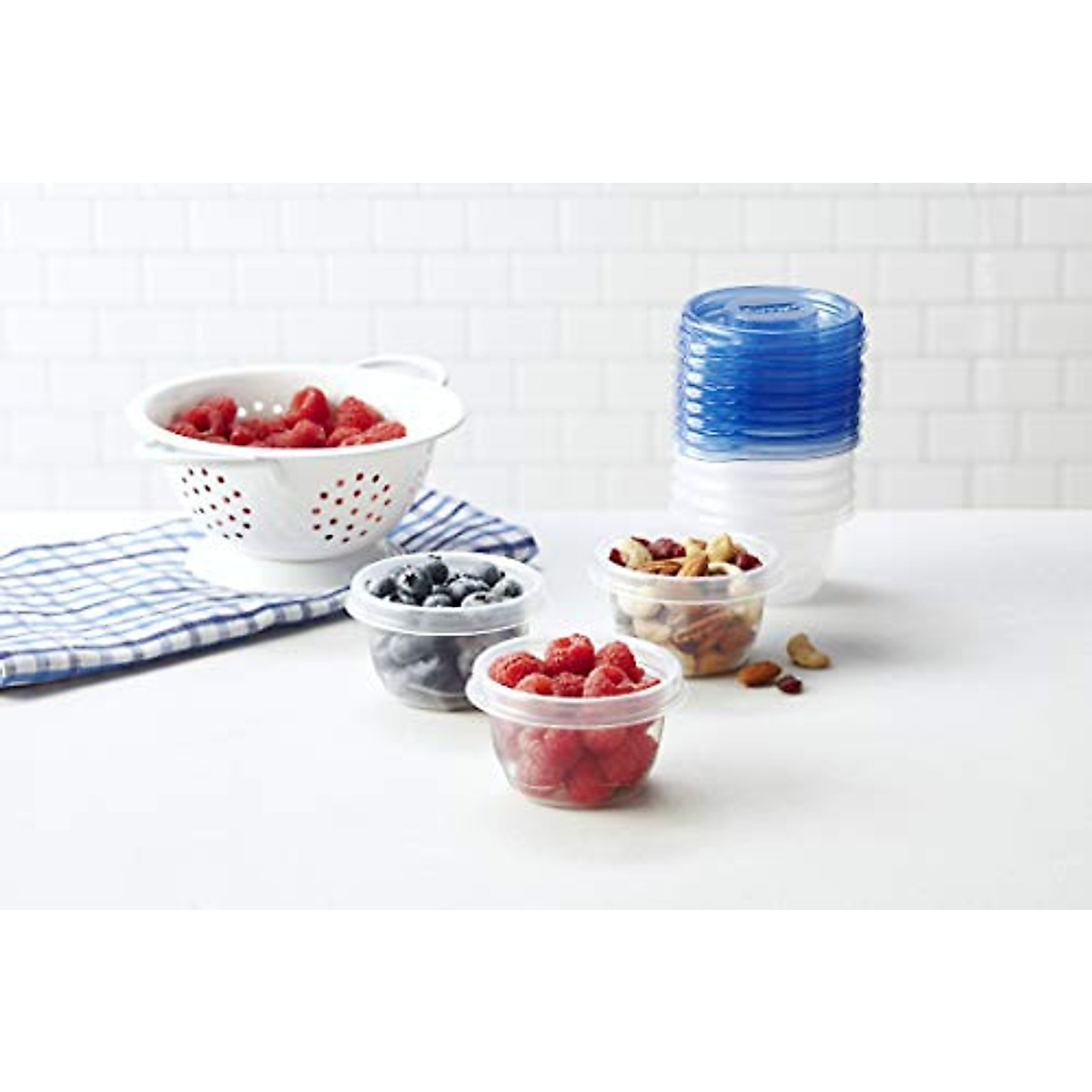 Glad Food Storage Containers - Mini Round Containers - 4 Ounce - 8 Containers
