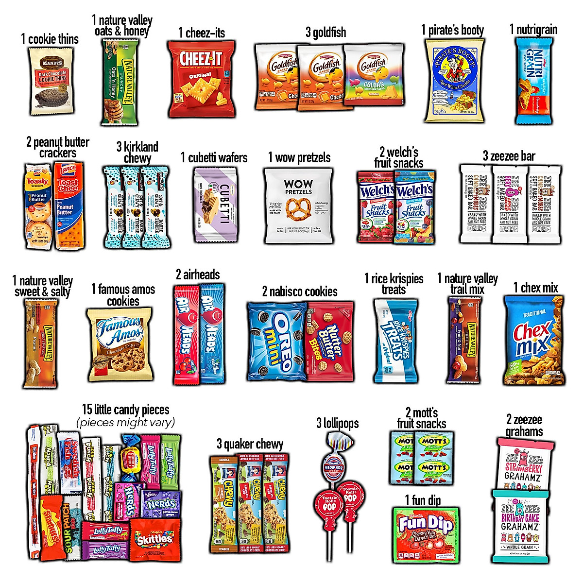 CRAVEBOX Snacks Box Variety Pack Care Package (55 Count) Easter Gift Basket Adults Kids Guys Girls Women Men Boyfriend Candy Birthday Cookies Chips Teenage College Student Food School