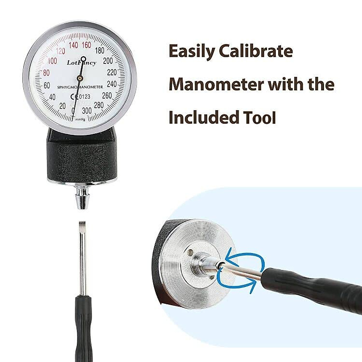 LotFancy Aneroid Sphygmomanometer, Pediatric BP Cuff, Child & Small Cuff, Professional Manual Blood Pressure Cuff, 7.2"-10.5", with Zipper Case