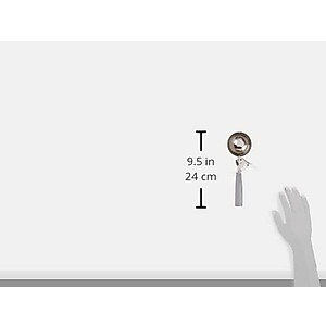 Winco ICD Stainless Steel Ice Cream Disher with Spring Release, Size 8, 4 oz Capacity, Gray