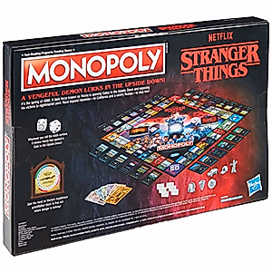 Monopoly: Netflix Stranger Things Edition Board Game for Adults and Teens Ages 14+, Game for 2-6 Players, Inspired by Stranger Things Season 4, Multicolor