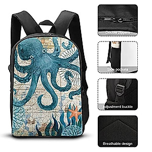 Custom Laptop Backpack Customized Personalized Picture/Text Photo Travel Knapsack, Unisex Men Women Casual Backpack, 17"