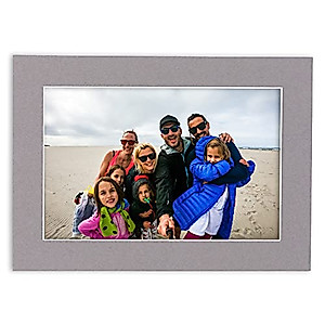 22x28 Mat for 16x20 Photo - Precut Charcoal Picture Matboard for Frames Measuring 22 x 28 Inches - Bevel Cut Matte to Display Art 16 x 20 Inches - Acid Free ONE MAT with Backing Board & Clear Bag